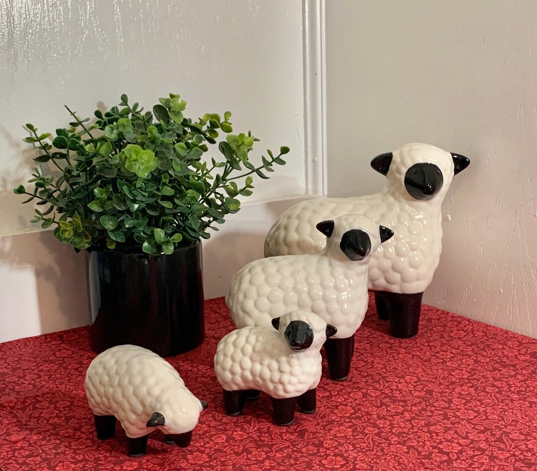 Sheep Family Set of 4, Unmarked, Circa 1990s. NOTE: Please Be Sure to ...