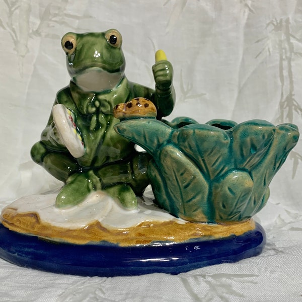 Majolica Frog - Etsy