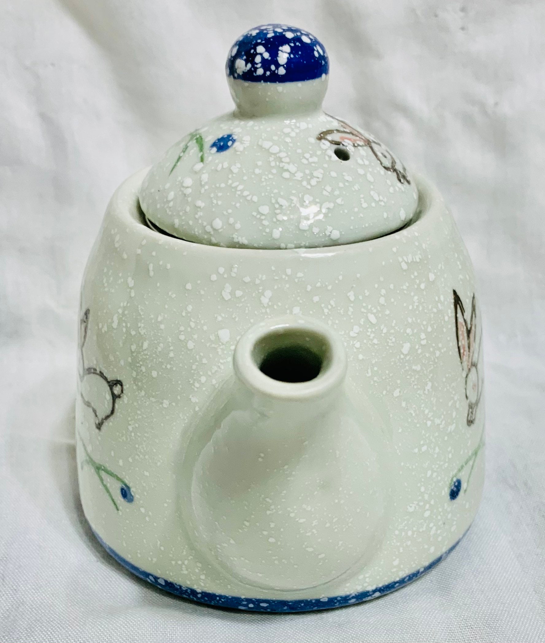 Rabbit Kutani Ware Porcelain Tea Set Teapot and 5 Cups | Etsy