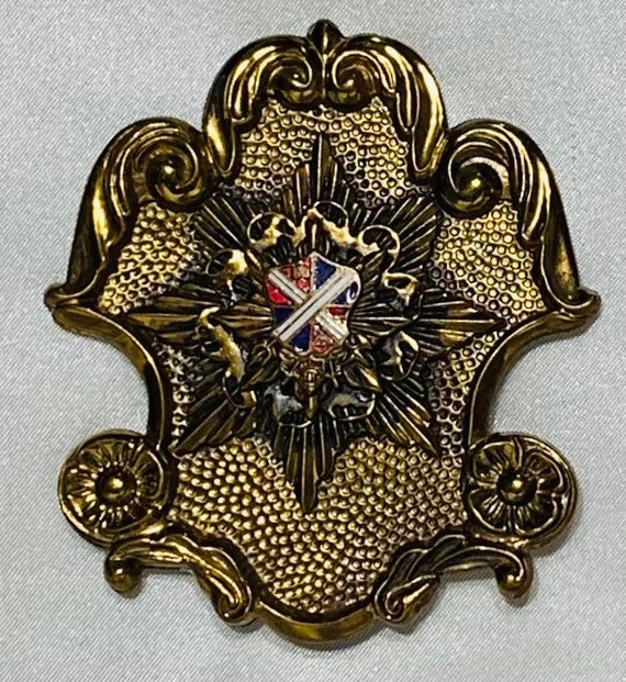 Rare Antique Heraldic Family Crest Brooch/Pin, circa … - Gem