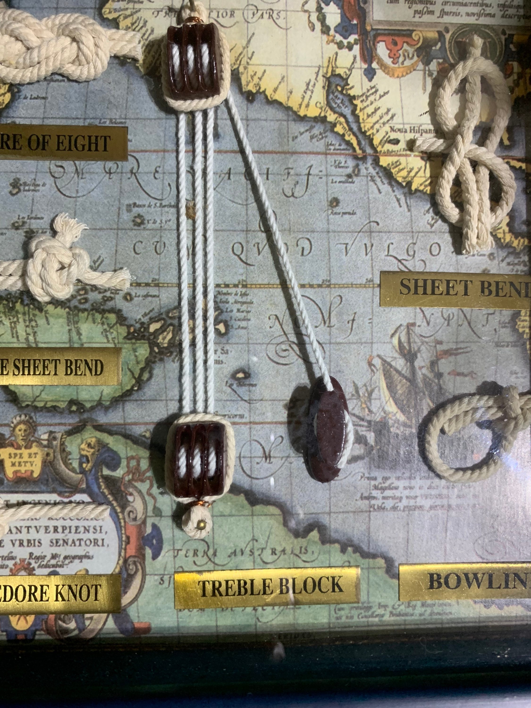 Ship / Boat Knots Sailor Nautical Wall Display Hardwood Shadow Box ...