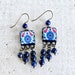 Turkish Tile Blue Red Drop Earring Natural Raw Stone Lapis - Etsy