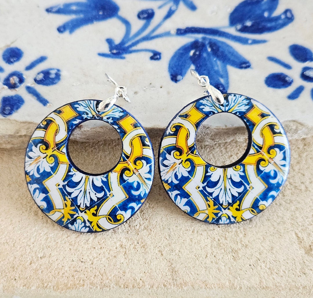 Portugal Antique Large Hoop Earring Portuguese Traditional 18th Century ...
