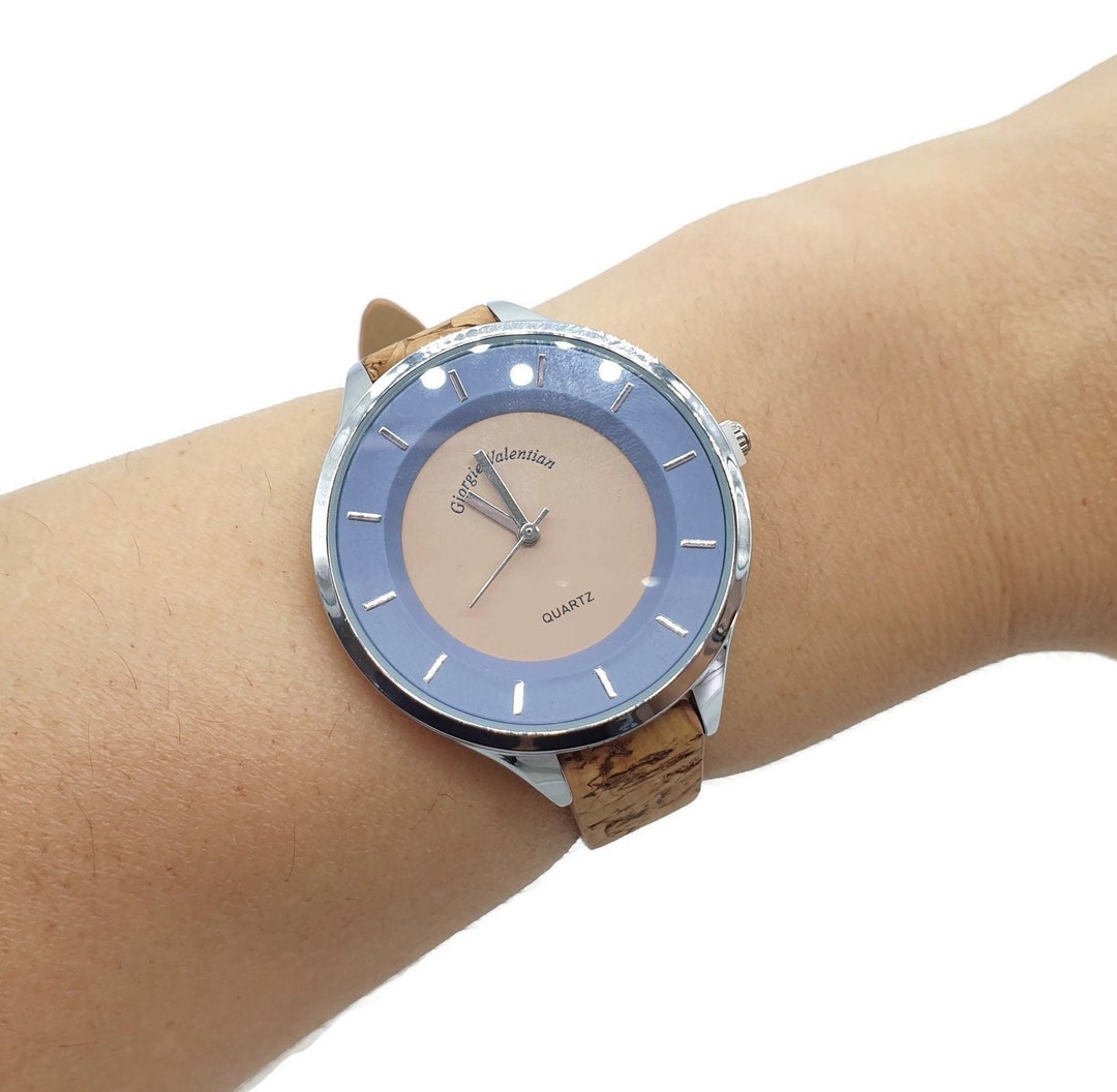 Cork Pastel Wristwatch Everyday Cork Watch Portuguese Cork Jewelry Cork ...