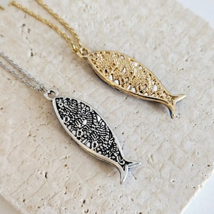 Portuguese Sardine Necklace Azulejo Fish Blue White Sardine Pendant ...