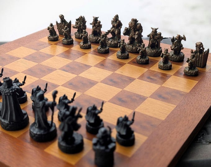 Orcs Vs Humans Medieval Fantasy Chess Set (pieces Only. Board Not ...