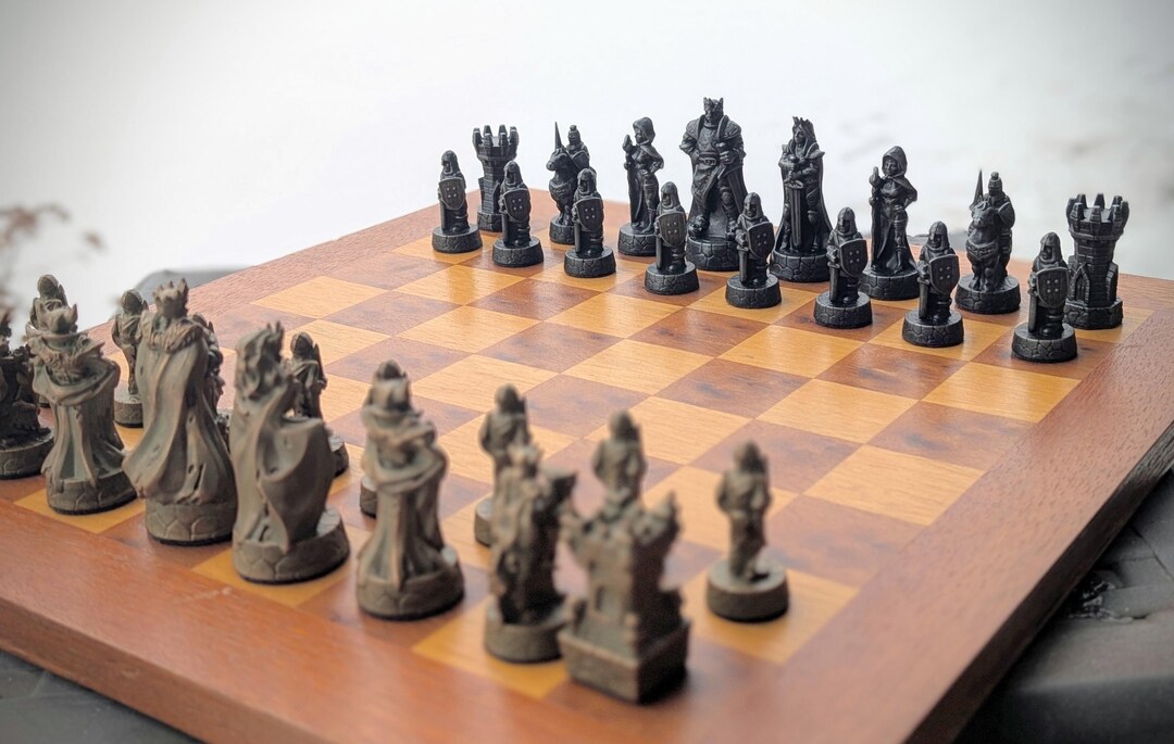 Medieval Fantasy Chess Set Pieces, Humans Vs Undead (pieces Only. Board ...