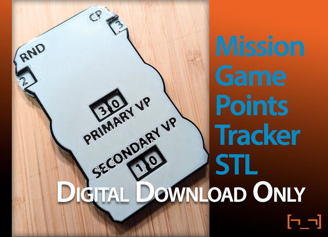 Mission Game Points Tracker STL for Wargames (FDM Friendly, Unofficial ...