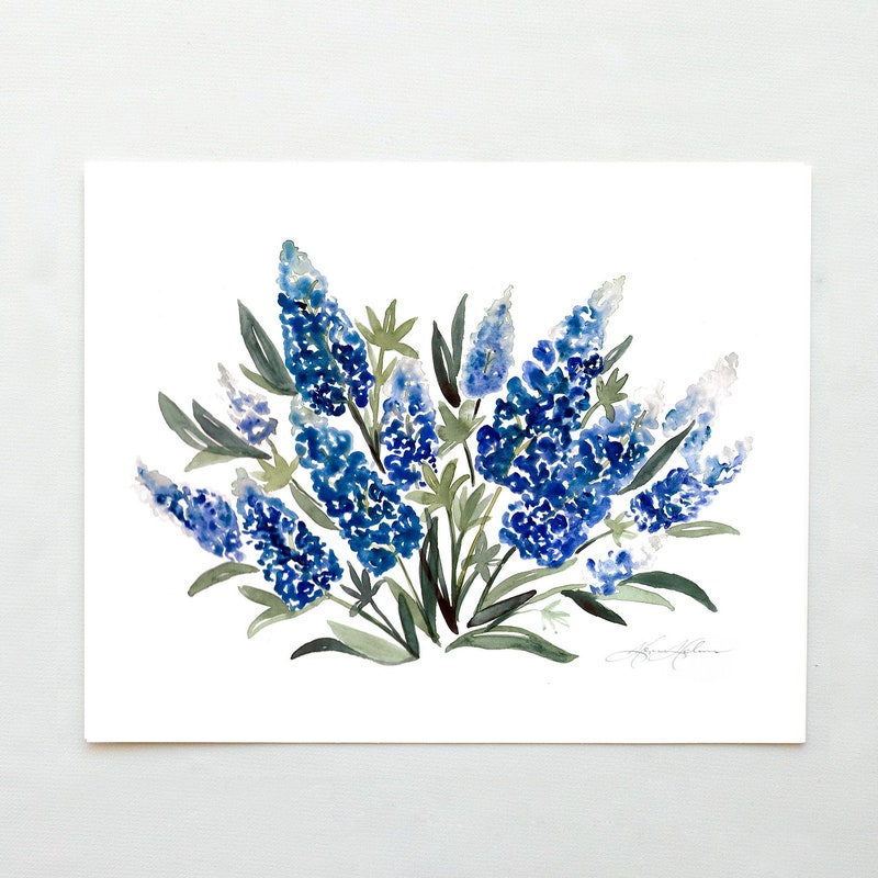 Bluebonnet Painting - Etsy