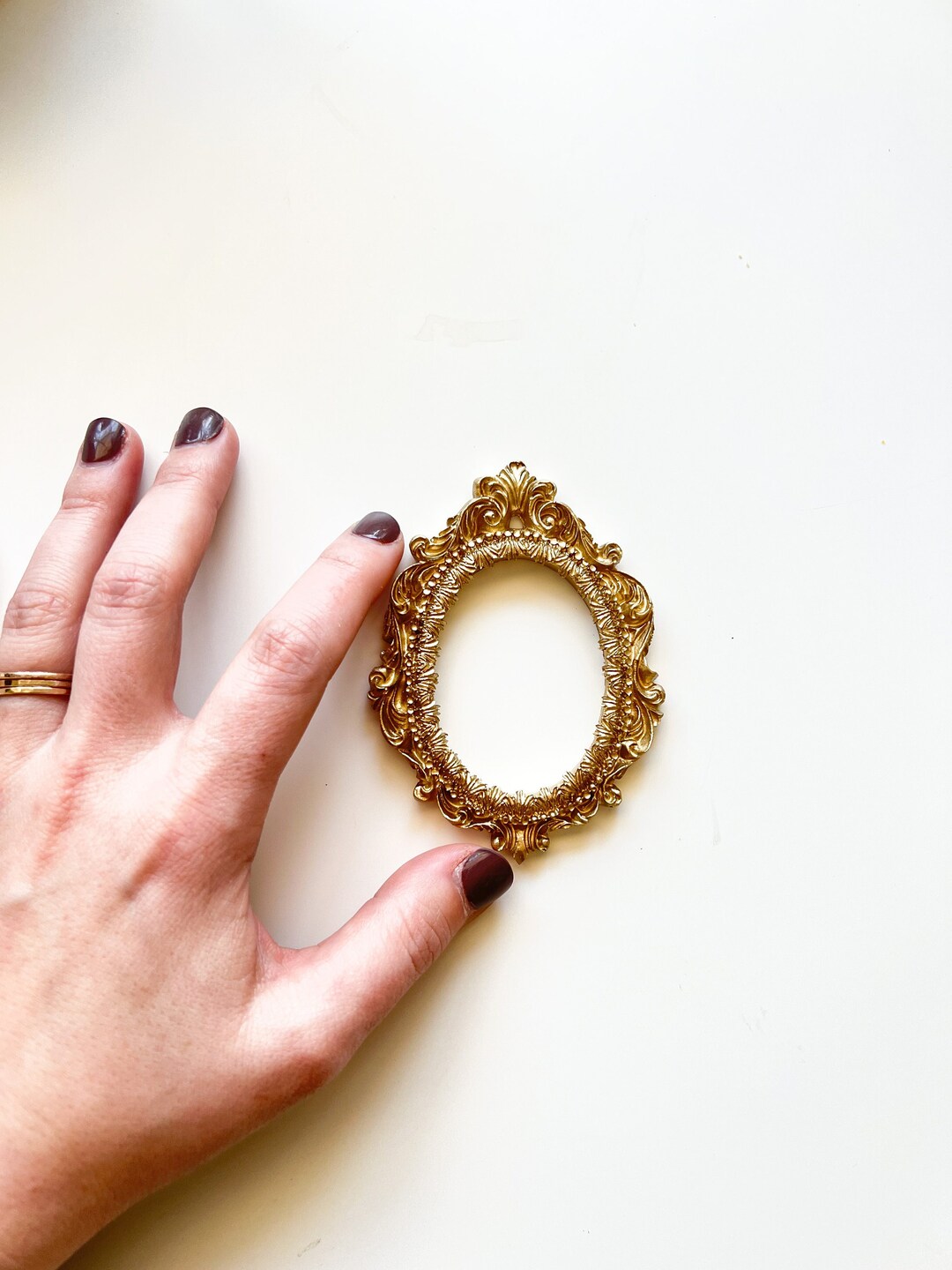 Gold Vintage Resin Frame | Miniature Gold Frame | Resin Frame | Art ...