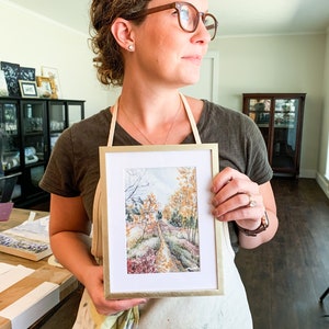 The Path - Hand Embellished Print | Autumn Decor | 5x7 | 8x10 | 11x14 ...