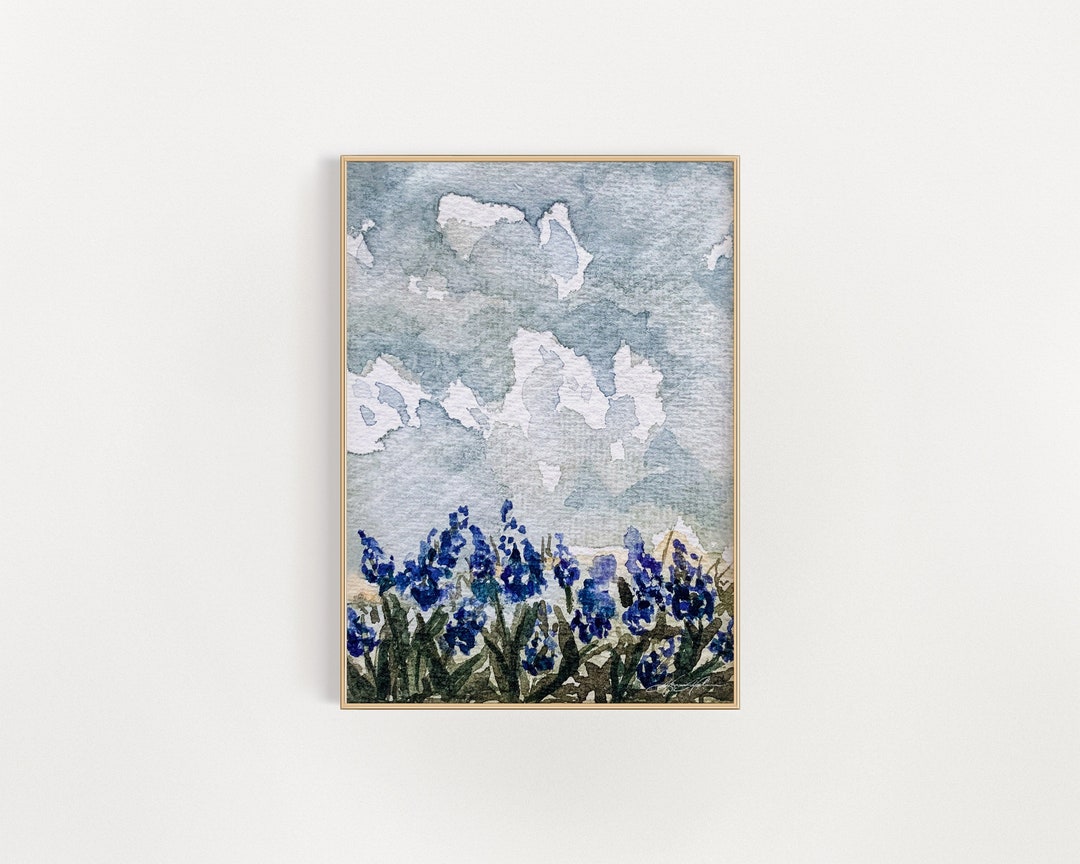 Sunrise Bluebonnets | Bluebonnet Print | 12x16 | 16x20| 18x24 | Blue ...