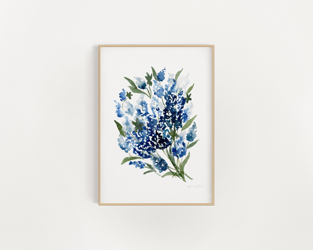 Bluebonnet Painting No. 2 | Large Wall Art | 12x16 | 16x20 | 18x24 ...