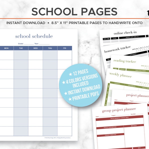 Online Class Planner - Etsy