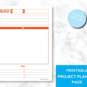 Printable Project Planner - Project Map - Minimalist Project Planner ...