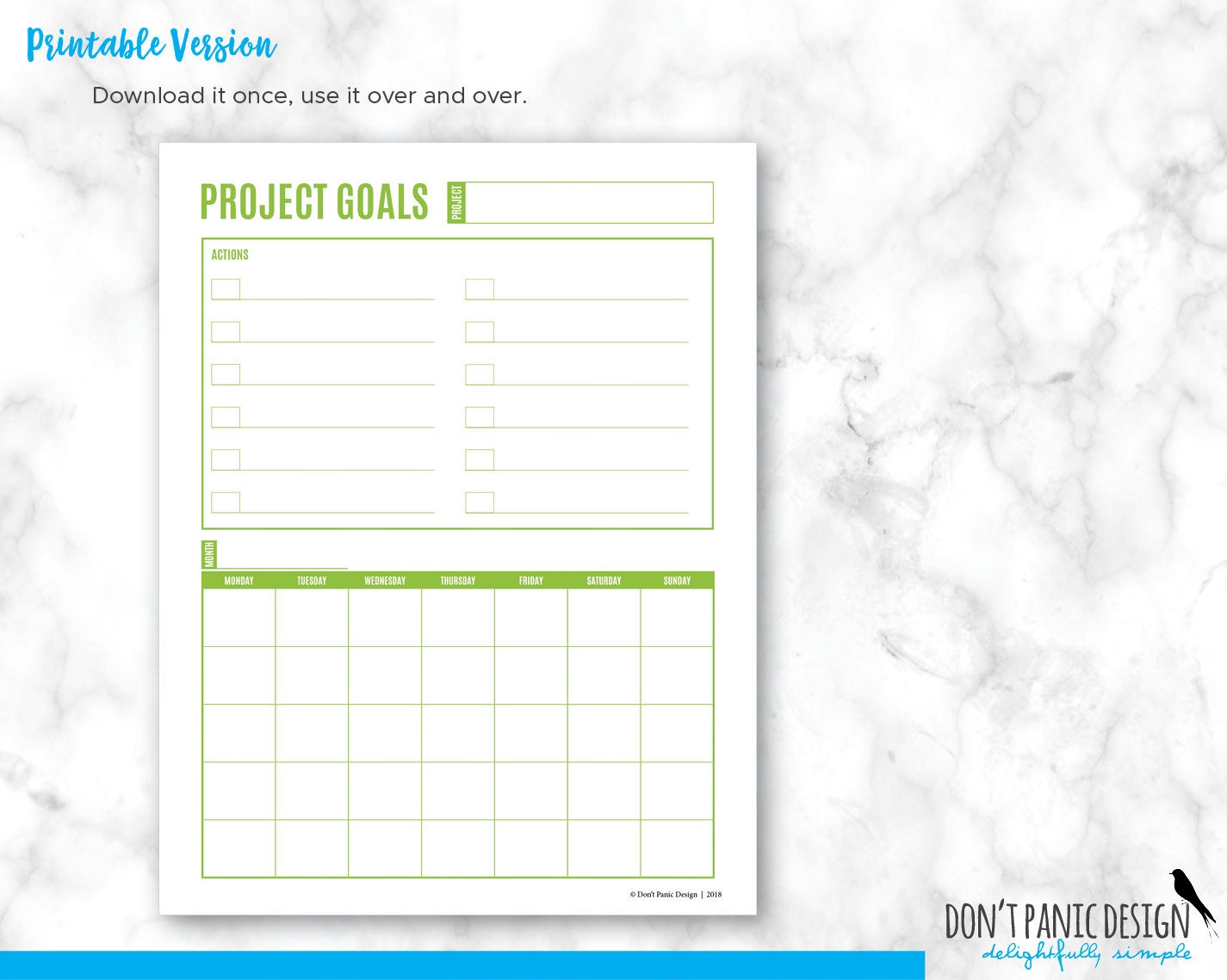 Printable Project Goals Page Project Map Organize Your Ideas, Projects ...