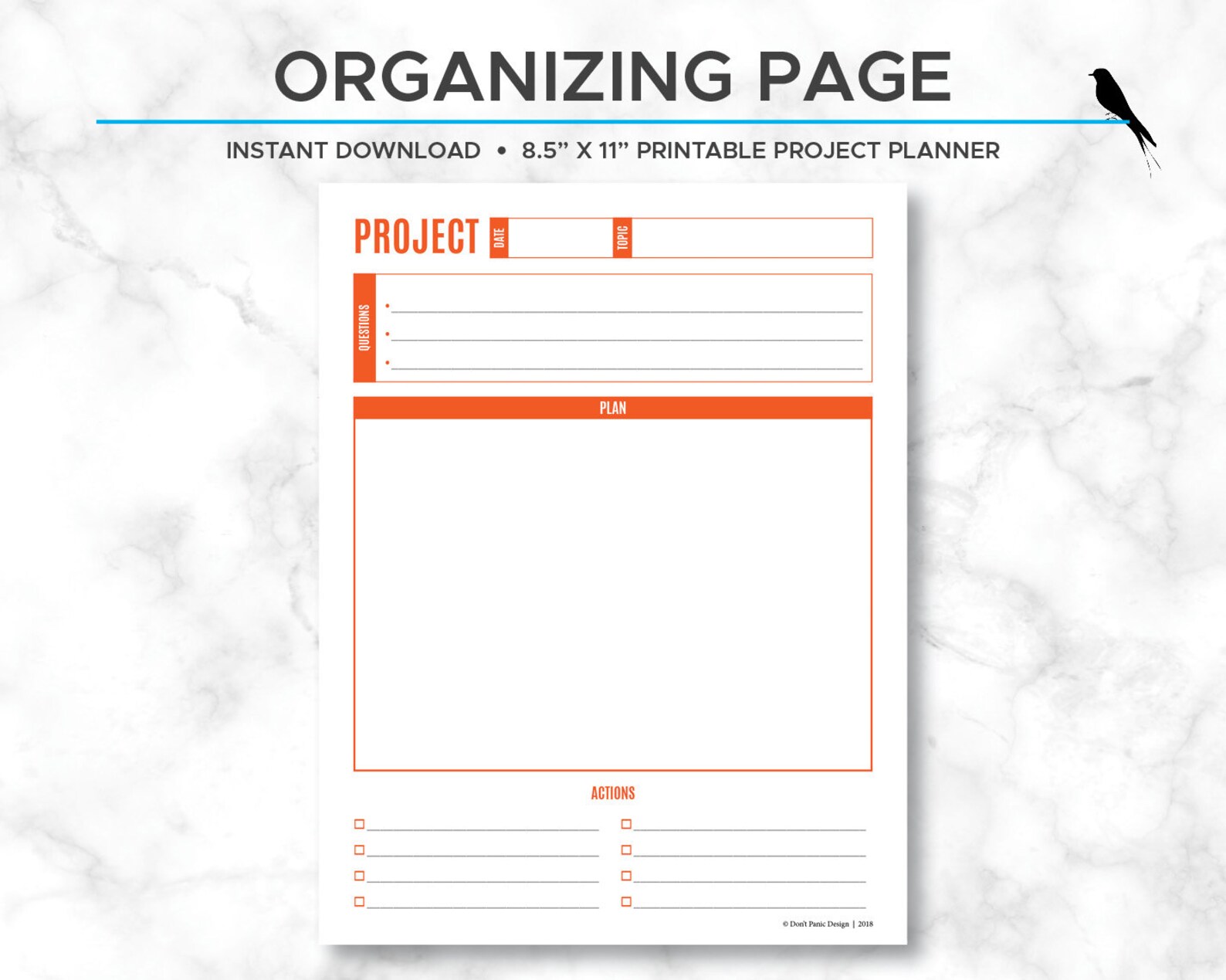 Printable Project Planner Project Map Minimalist Project - Etsy