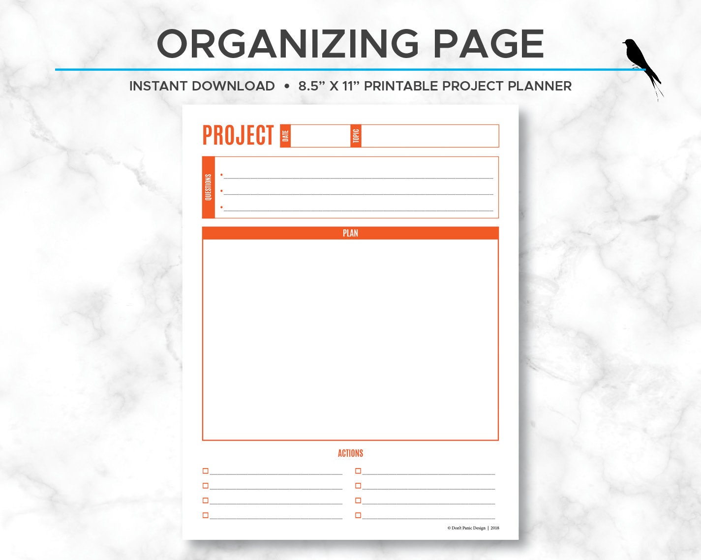 Printable Project Planner Project Map Minimalist Project - Etsy