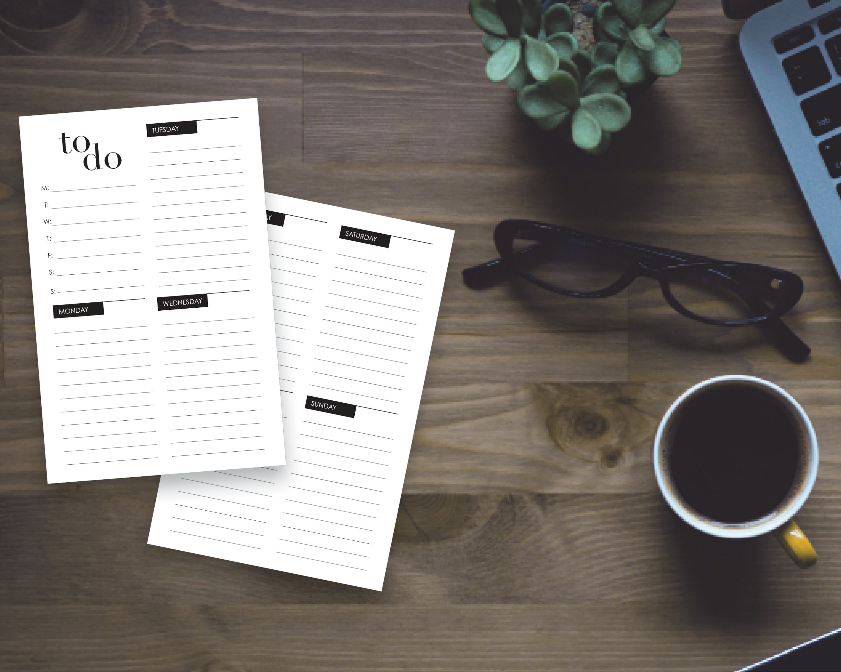 Editable, Printable, To-do Daily Planner Page, Plan Your Weekly Menu ...