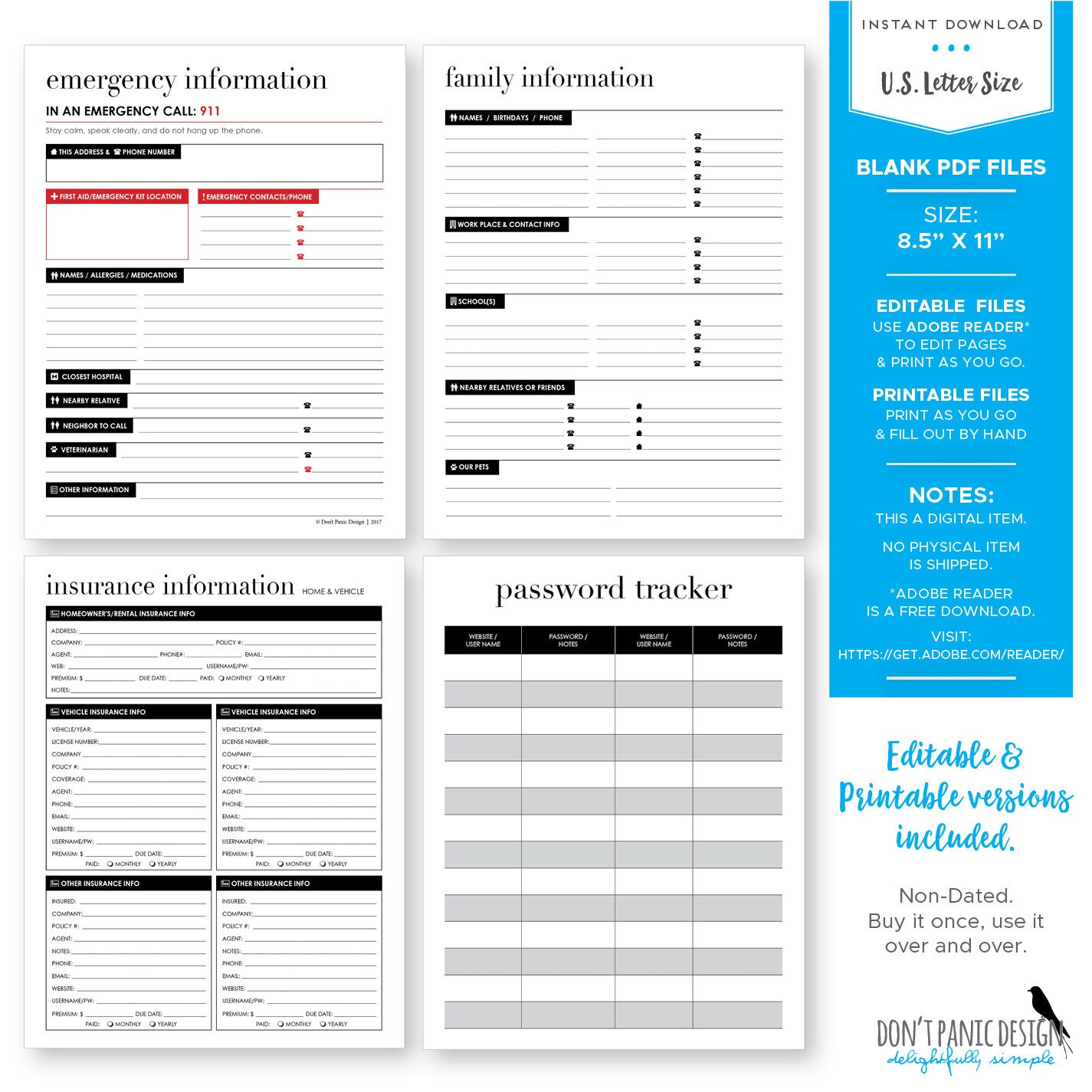 The Better Home Bundle: EDITABLE PDF Organizing Bundle, Printable Home ...