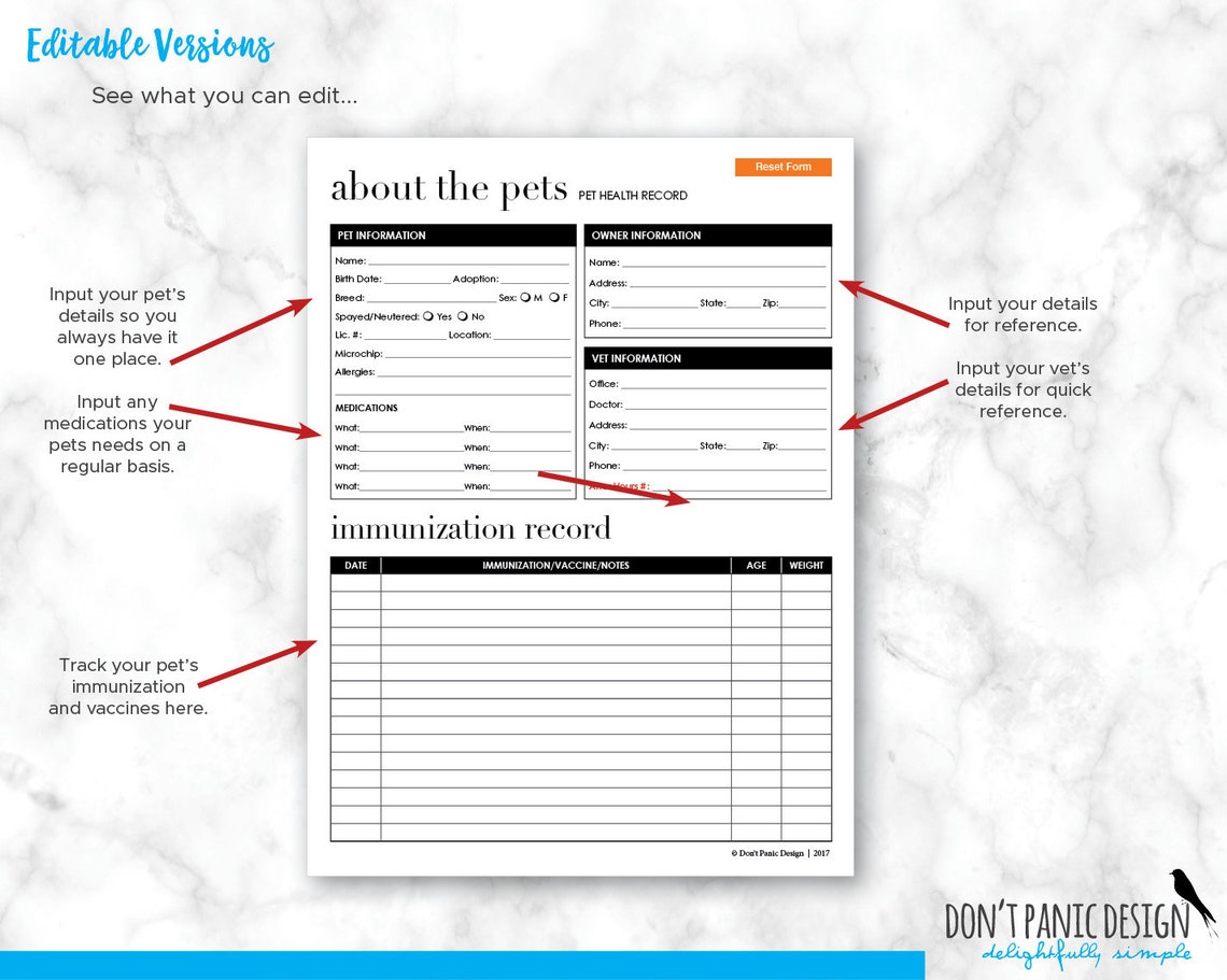 The Better Pet Bundle EDITABLE Organizing Binder Pages - Etsy