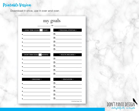 Free Weekly Goals Printable Template (Easily Plan Every, 58% OFF