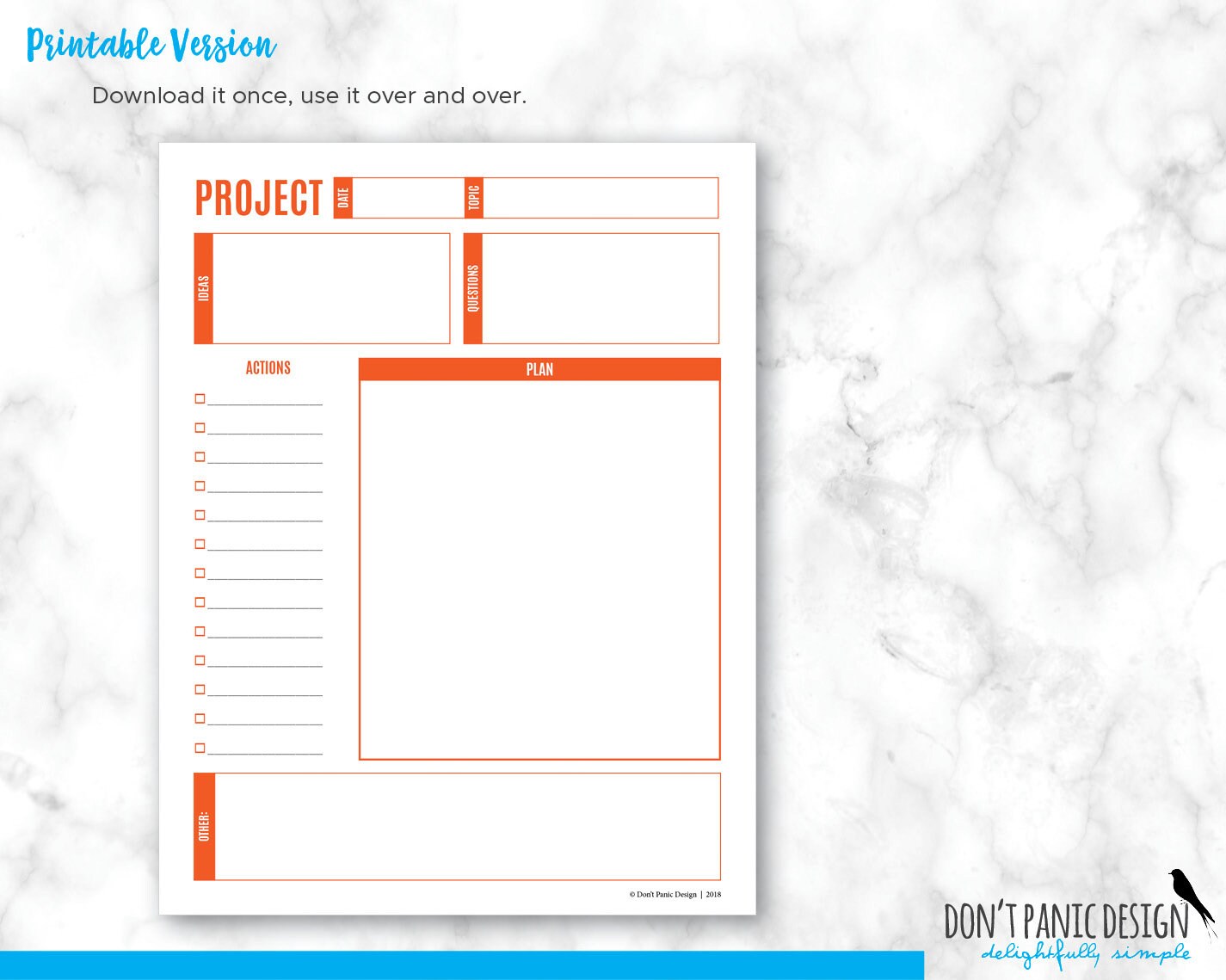 Printable Project Planner Project Map Organize Your Ideas, Projects ...