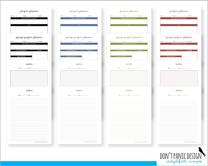 Student Planner Pages With Minimalist Design, for Homeschool or Online ...