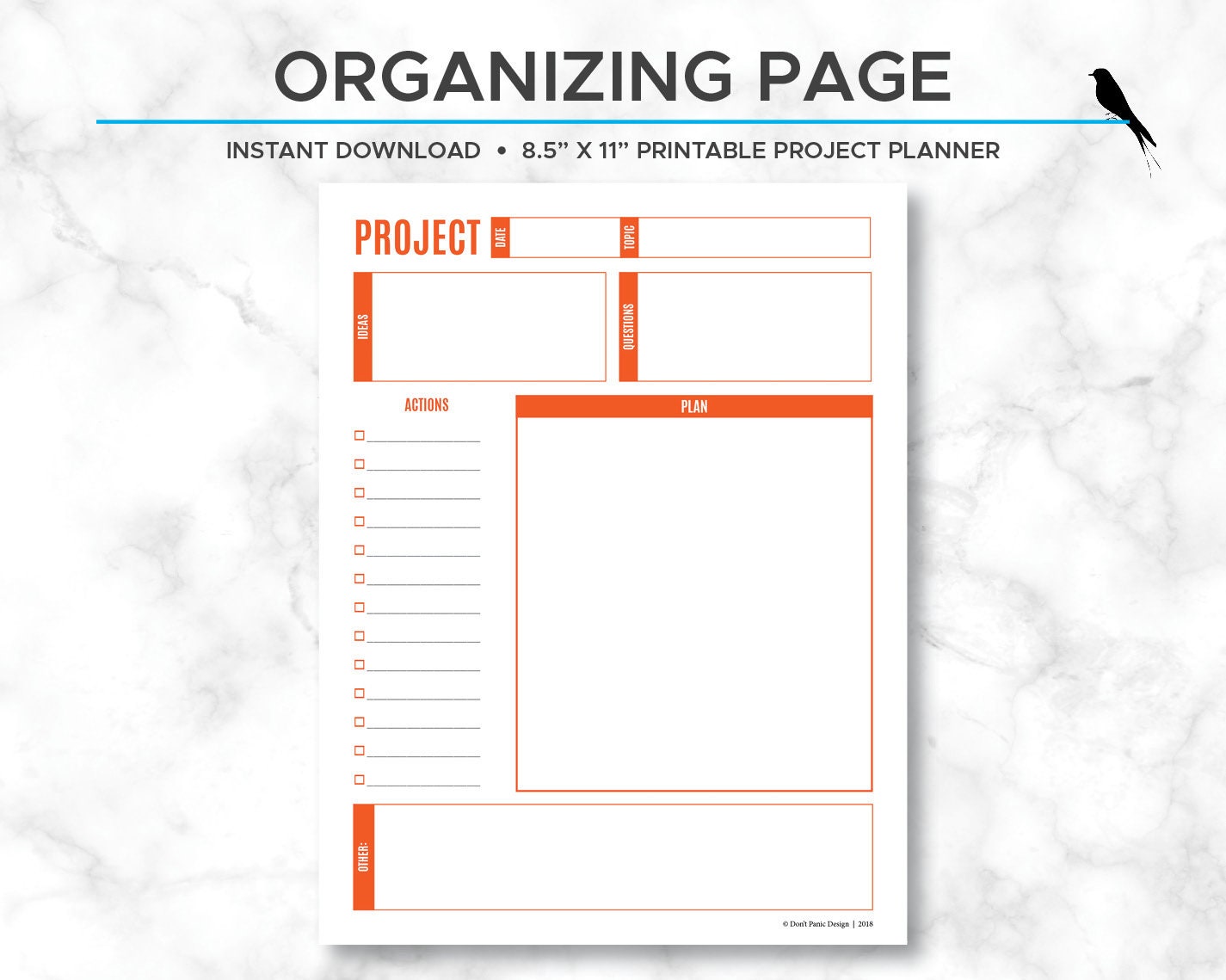 Printable Project Planner Project Map Organize Your Ideas, Projects ...