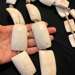 RARE Antique hippo Teeth Shell & Venetian Bead Necklace From Africa - Etsy
