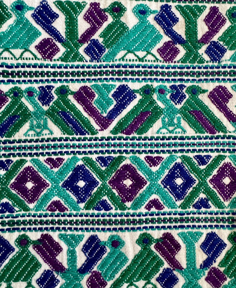 Vintage Ethnic Mayan Guatemalan Ceremonial Textile Huipil Poncho Dress ...