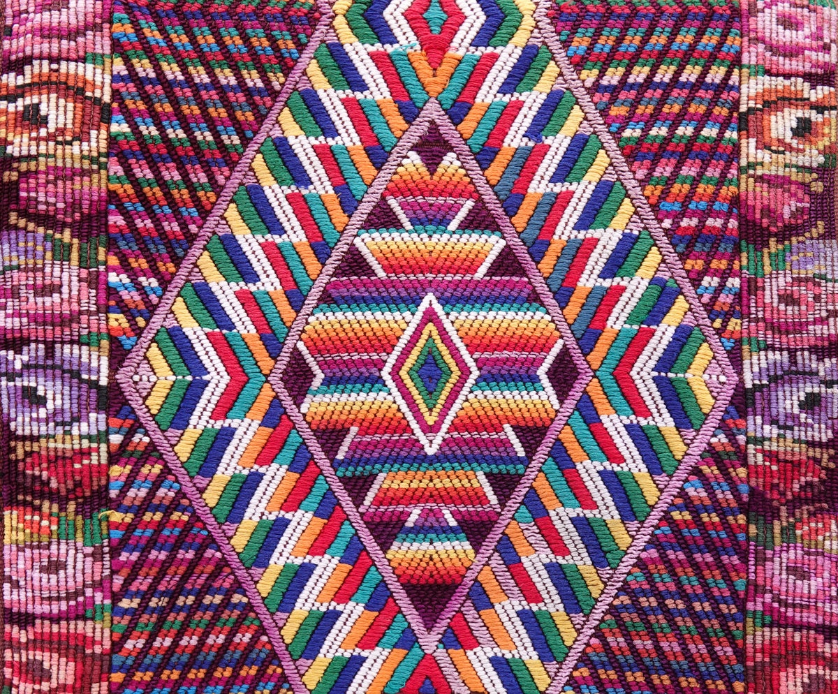 Antiguo ceremonial tejido a mano Maya Vintage Poncho Textile | Etsy