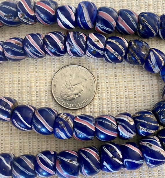 Rare Antique Assorted Venetian Cobalt Blue Trade Bead… - Gem