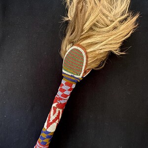 RARE Antique Hand Beaded Horsetail Hair Fly Whisk From the Yoruba Tribe ...
