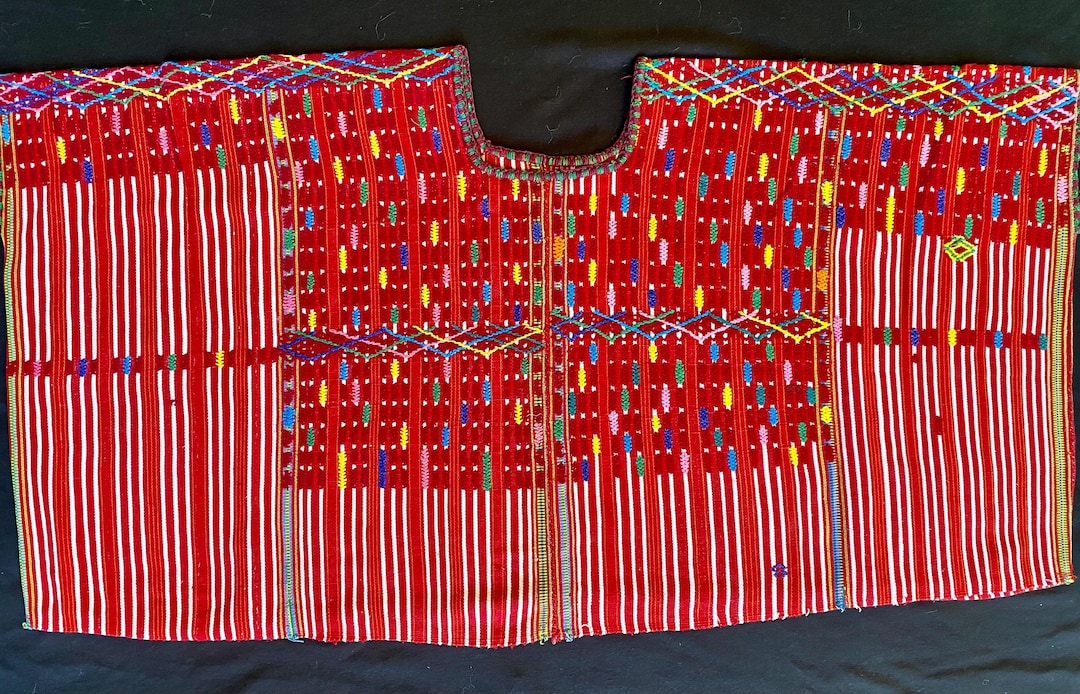 Vintage Mayan Guatemalan Ceremonial Textile Huipil Poncho From ...