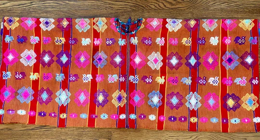 RARE Antique Vintage Mayan Guatemalan Ceremonial Textile Huipil Poncho ...