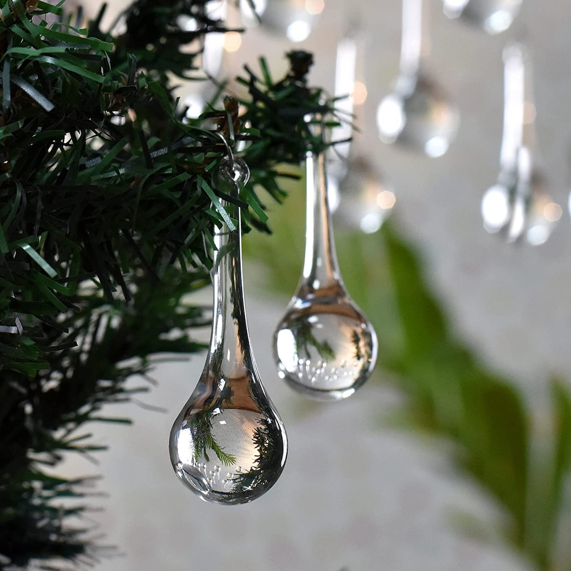 Chandelier Crystals Drop Ornaments Clear Glass Ornaments 20 - Etsy