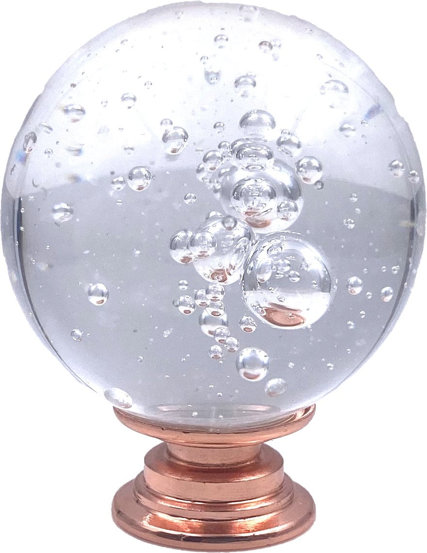 Clear Bubble Crystal Glass 1.5 40mm Round Knob Drawer | Etsy