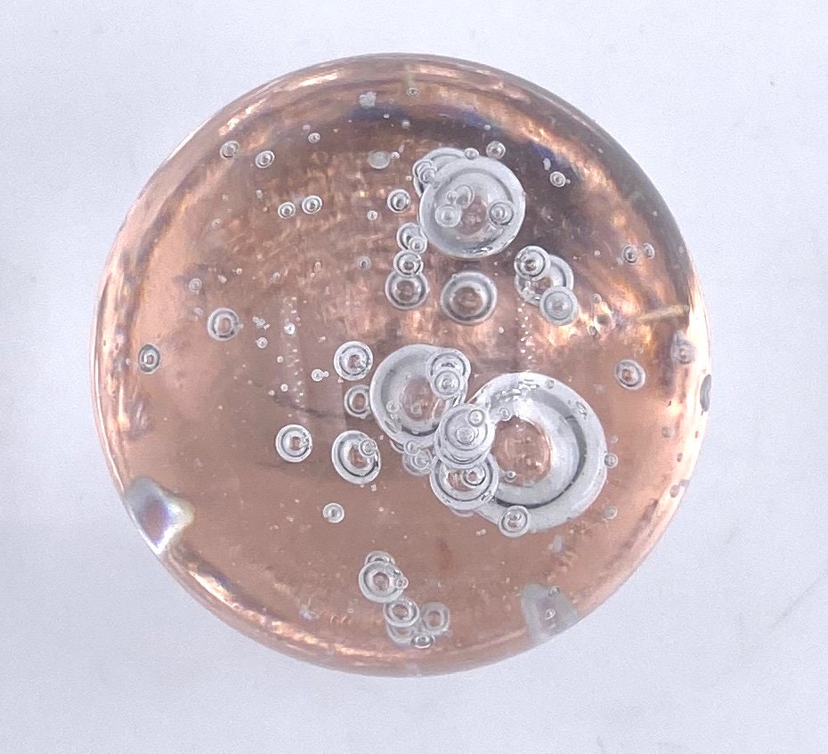 Clear Bubble Crystal Glass 1.5 40mm Round Knob Drawer | Etsy