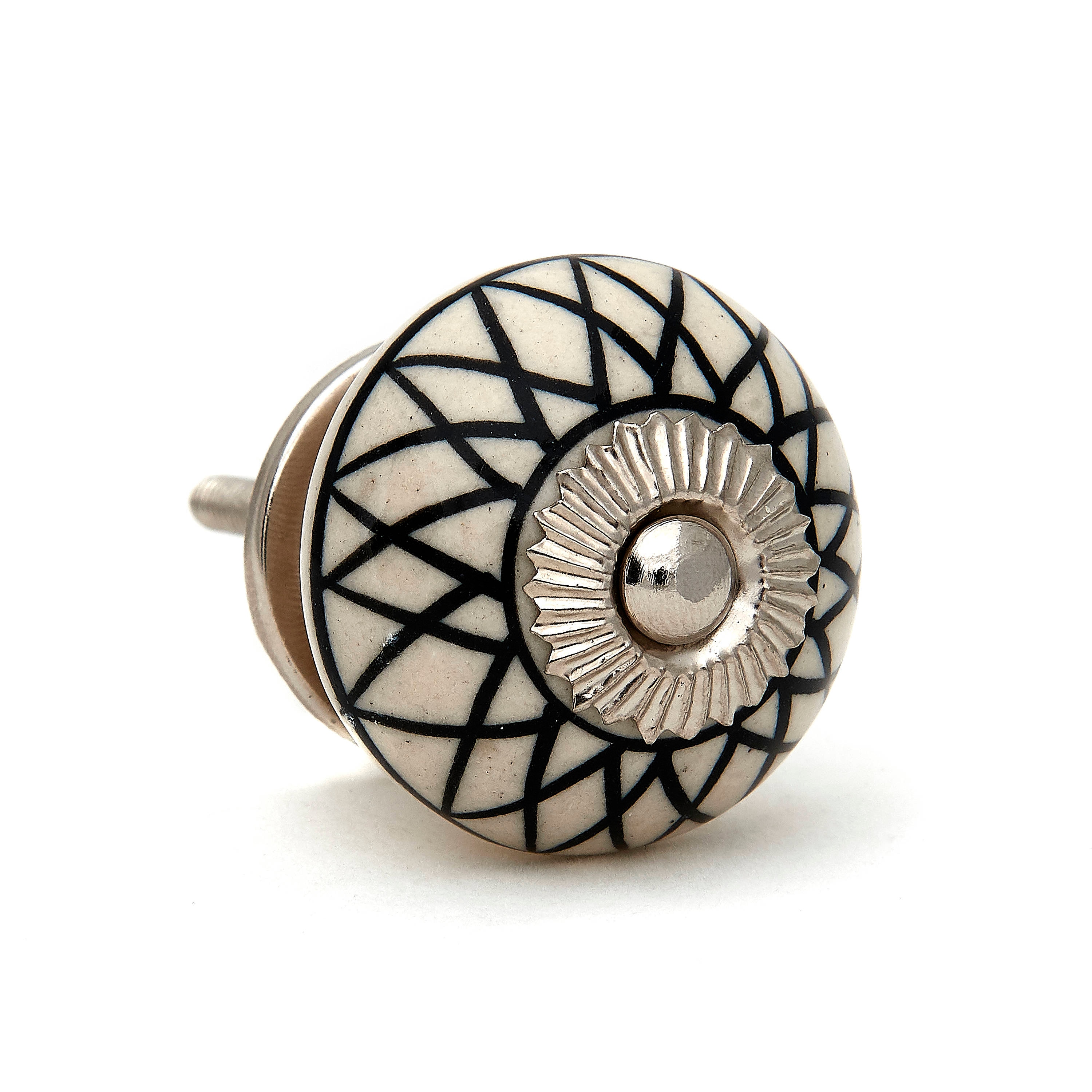 Geo Knob Wood Stone Fusion Wooden Unique Drawer Pulls | Etsy