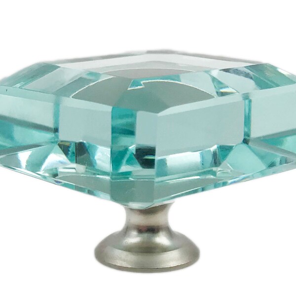 Teal Glass Knobs - Etsy