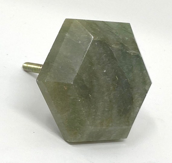 Craft Supplies & Tools Green Hexagon Quartz Stone Knob for Dressers Furniture Cabinets Kitchens ...