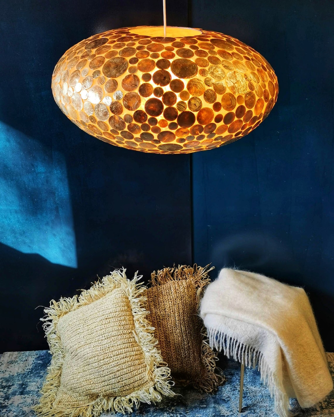 Midas Decorative Gold Ceiling Light Oval Lamp Shade - Etsy UK