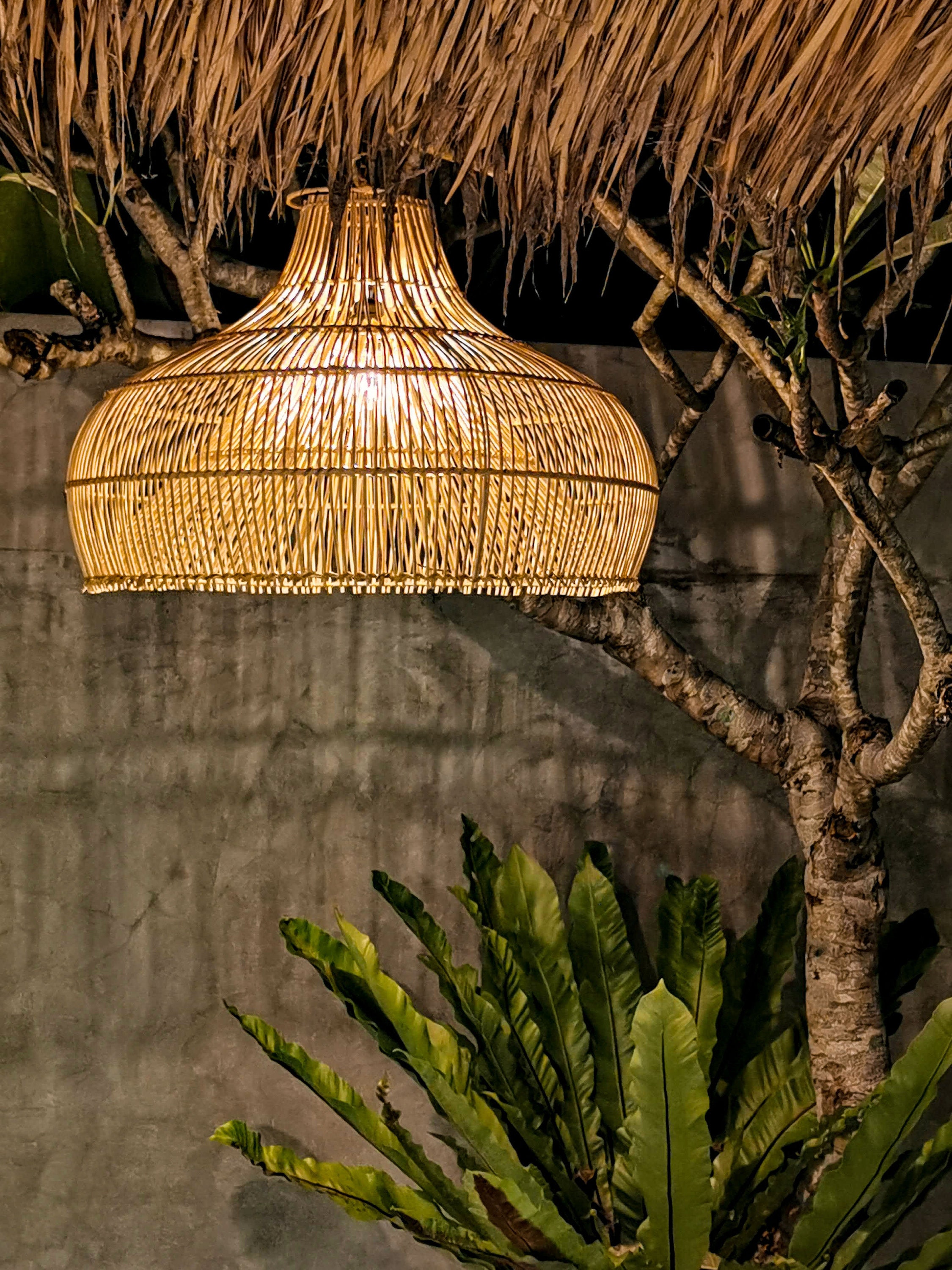Rustic Rattan Light Shade - Etsy UK