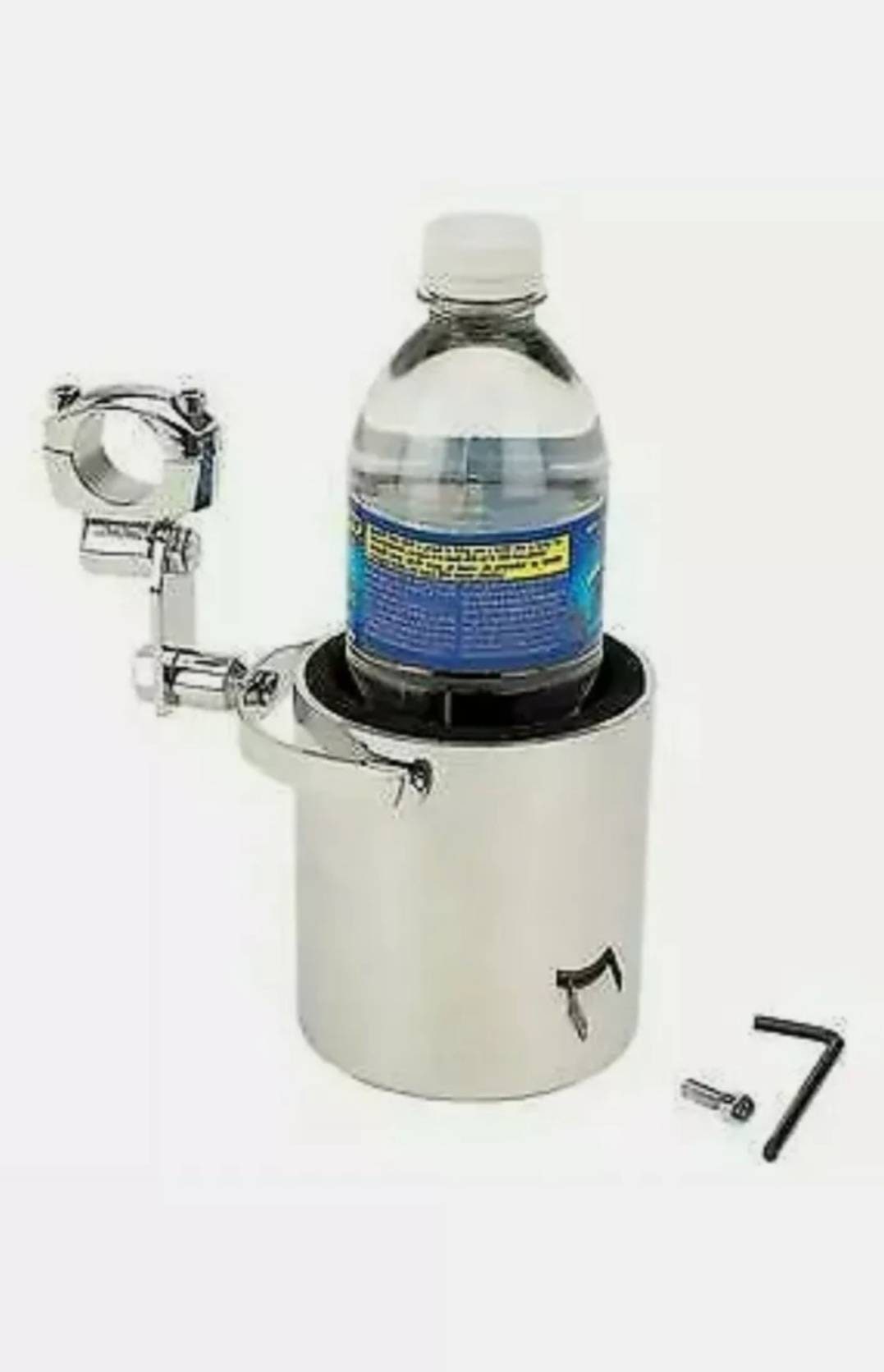 Motorcycle Cup Holder Chrome Handlebar Drink Bottle Holder for Harley ...