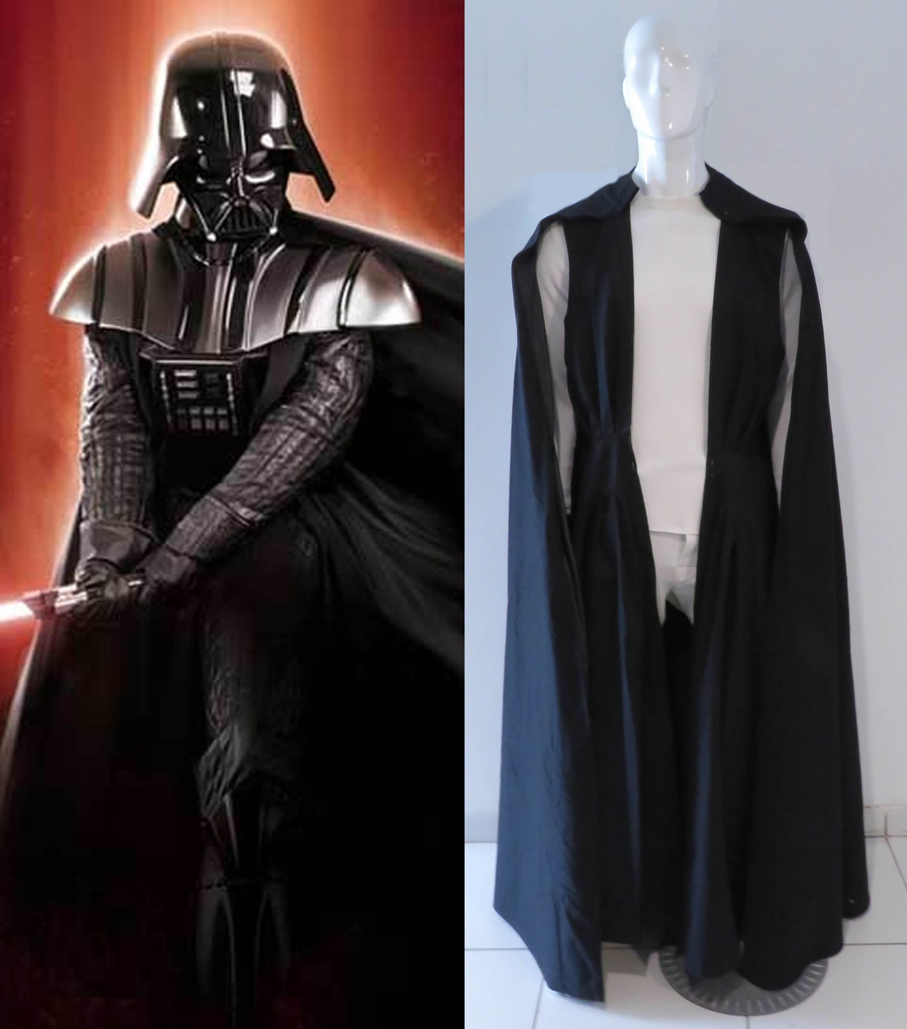 SW Darth Vader Cape & Robe ROTS Suit Replica Costume - Etsy UK
