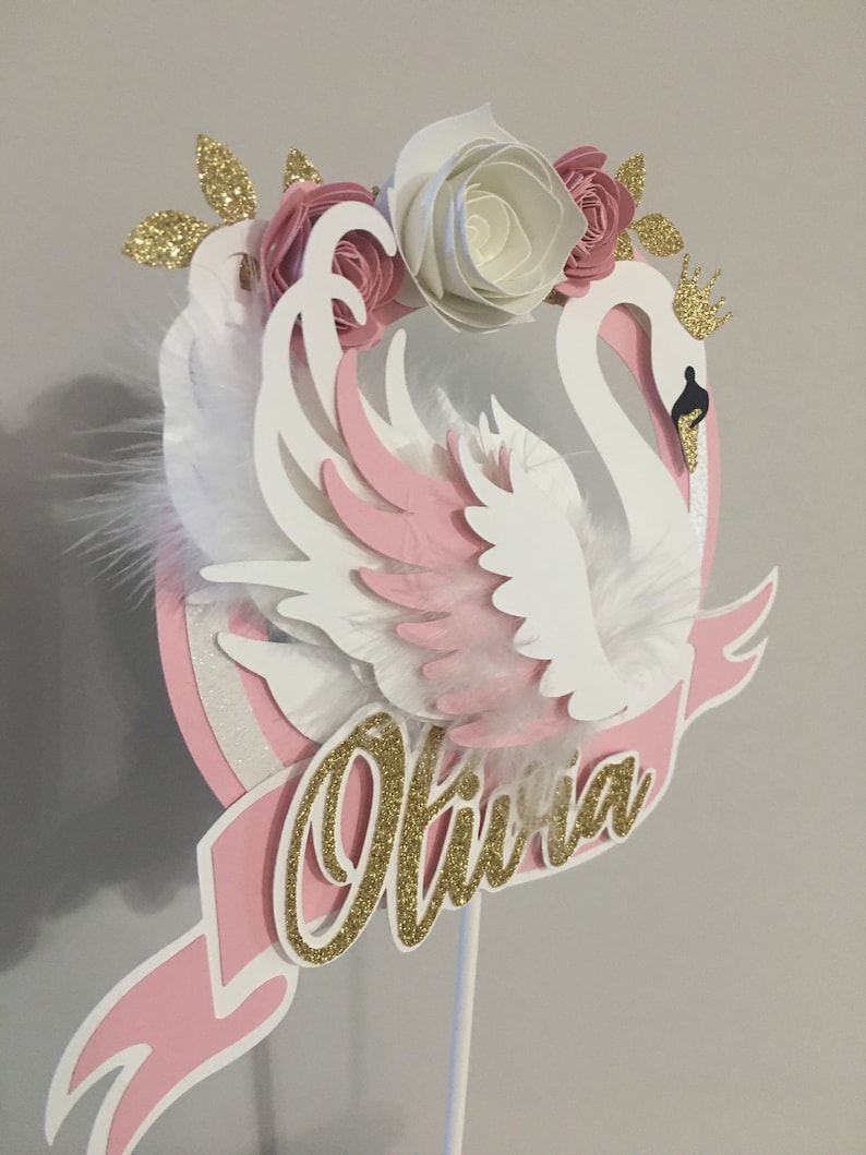 Swan Cake Topper - Etsy