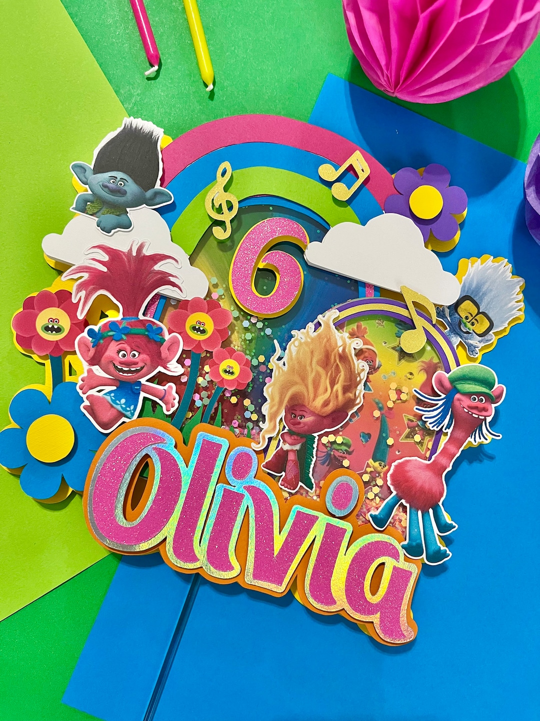 Trolls Cake Topper - Etsy