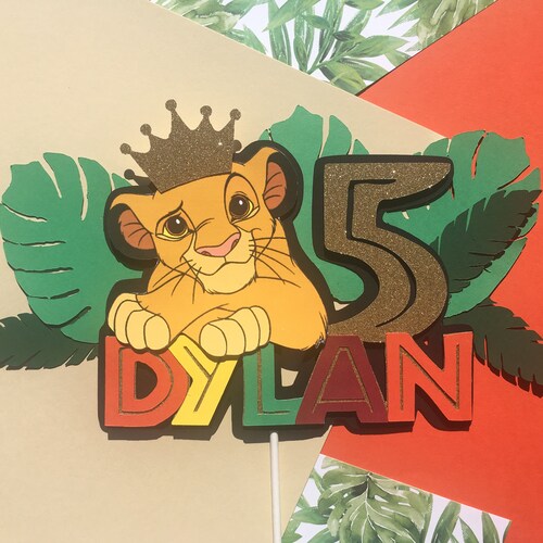 LION KING BABY Simba Cake Topper Banner Centerpieces Disney - Etsy
