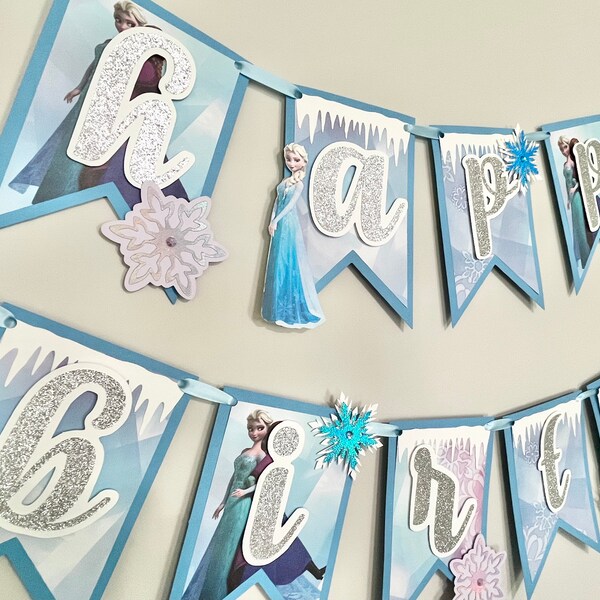Frozen Party Banner - Etsy